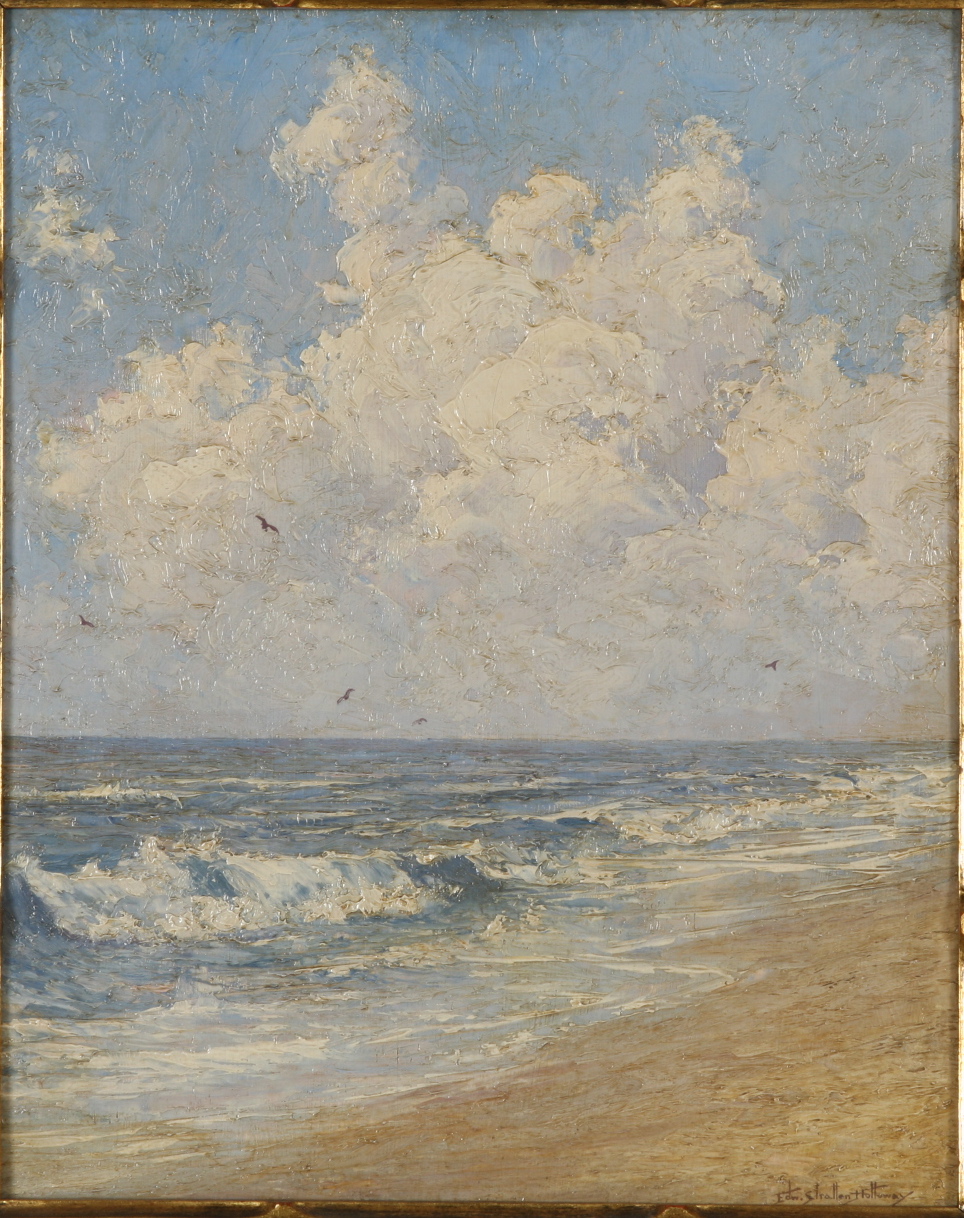 Edward Stratton Holloway oil on canvasboard seascape painting ...