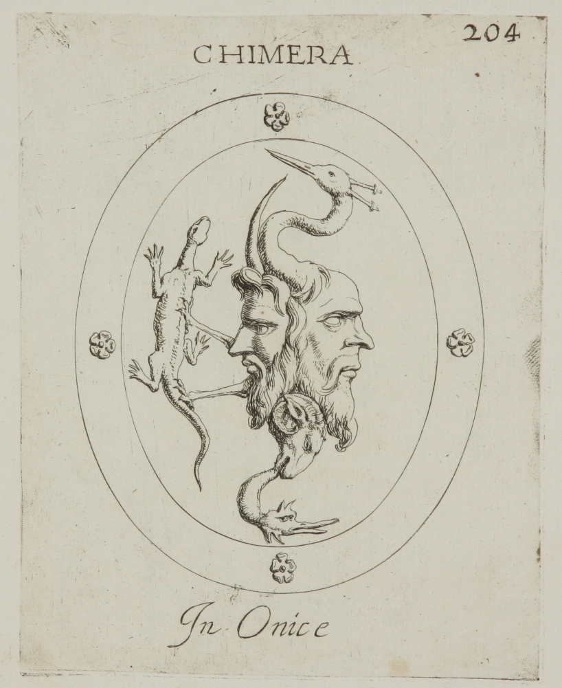 17c Engraving, Italian, "Chimera" Leonardo Agostini | EBTH