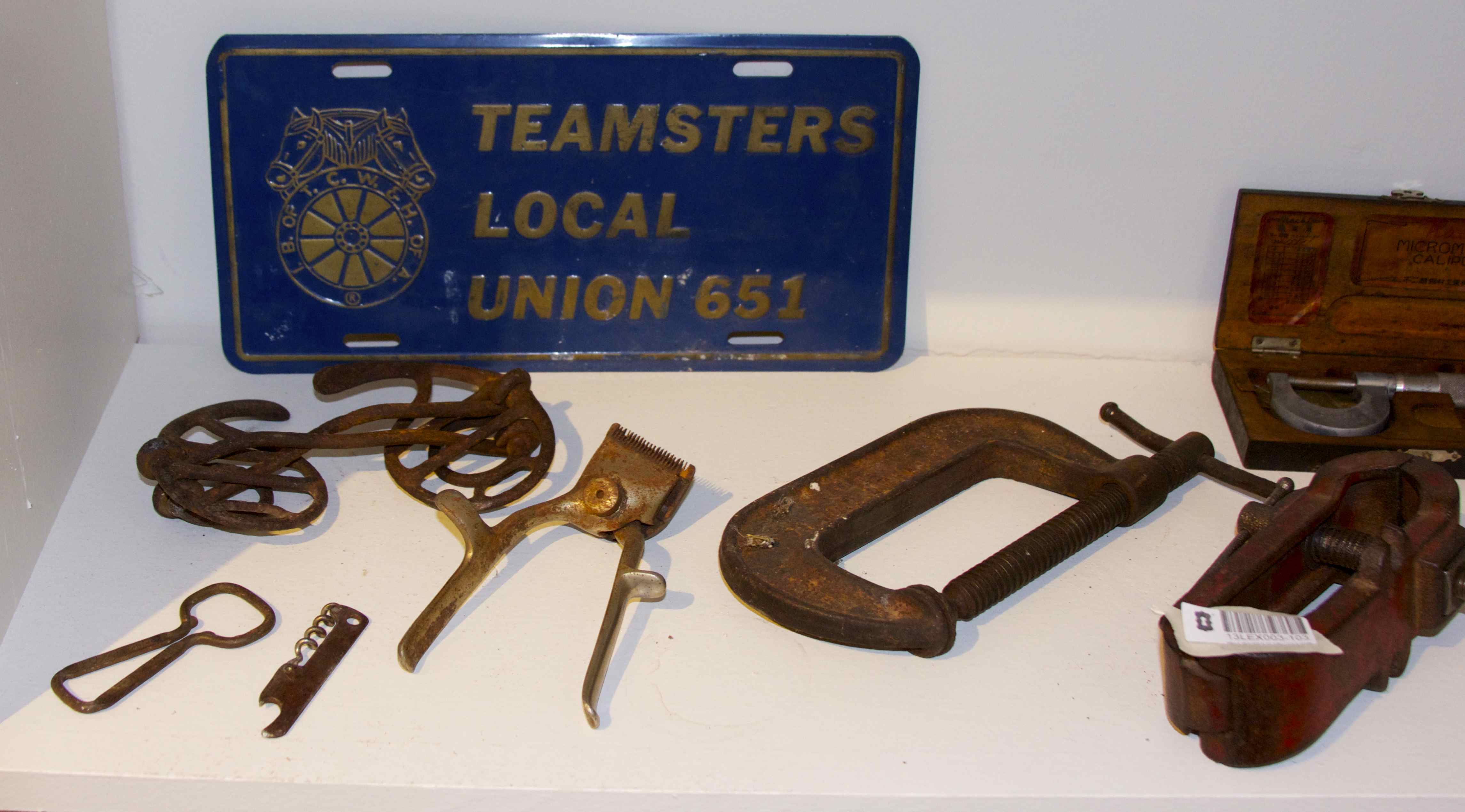 VINTAGE UNION LICENSE PLATE, HAND DRILL....... | EBTH