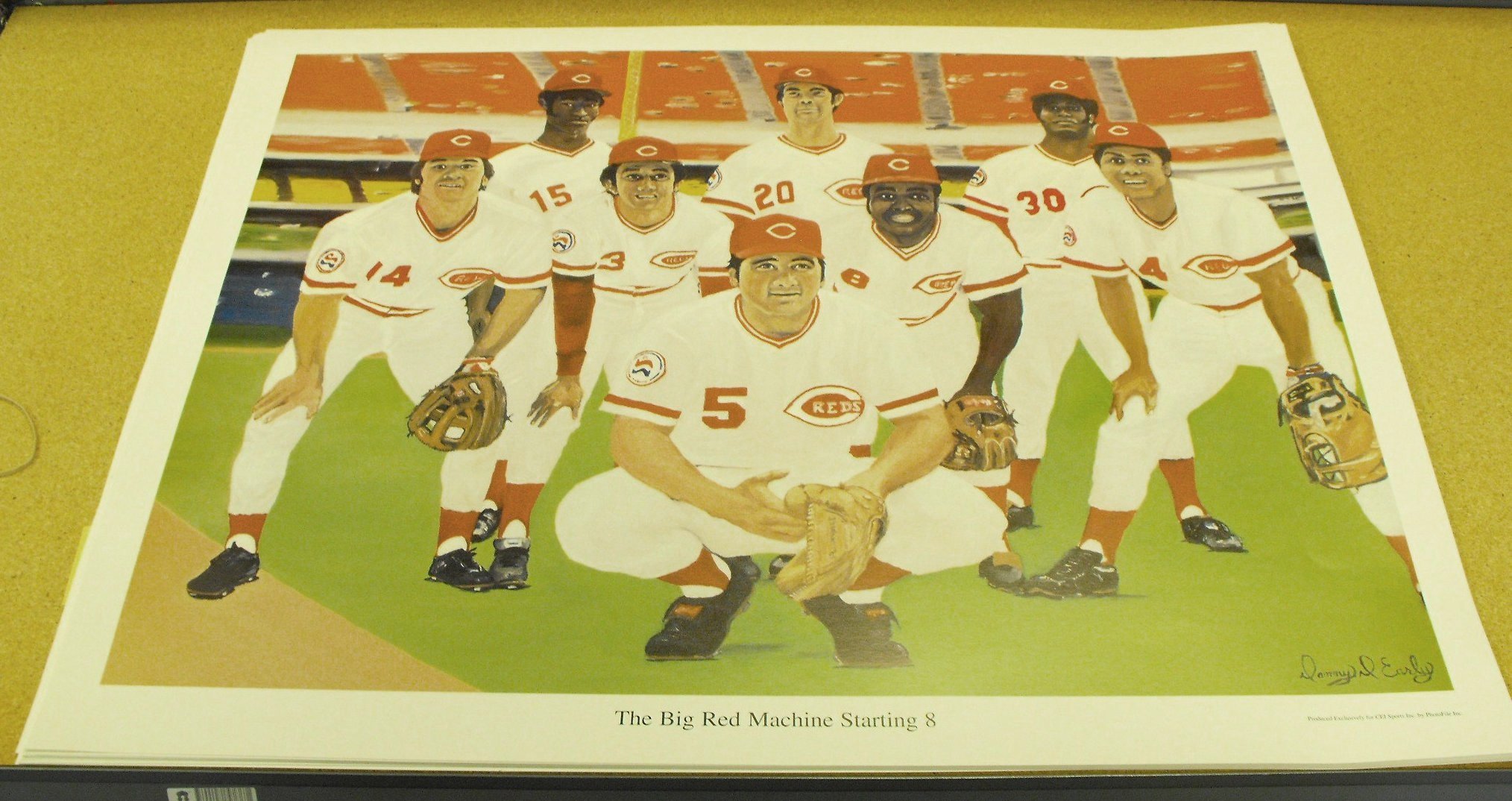 (10) 1975/76 Cincinnati Reds "Starting Eight" Big Red Machine Print ...