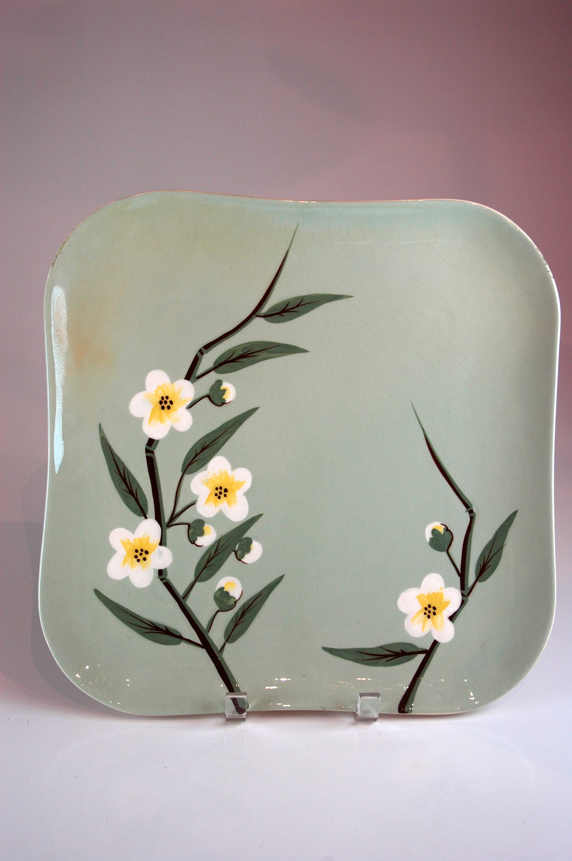 Set of 108 Weil Ware Celadon Dishes in Blossom Pattern with Asian Flair ...