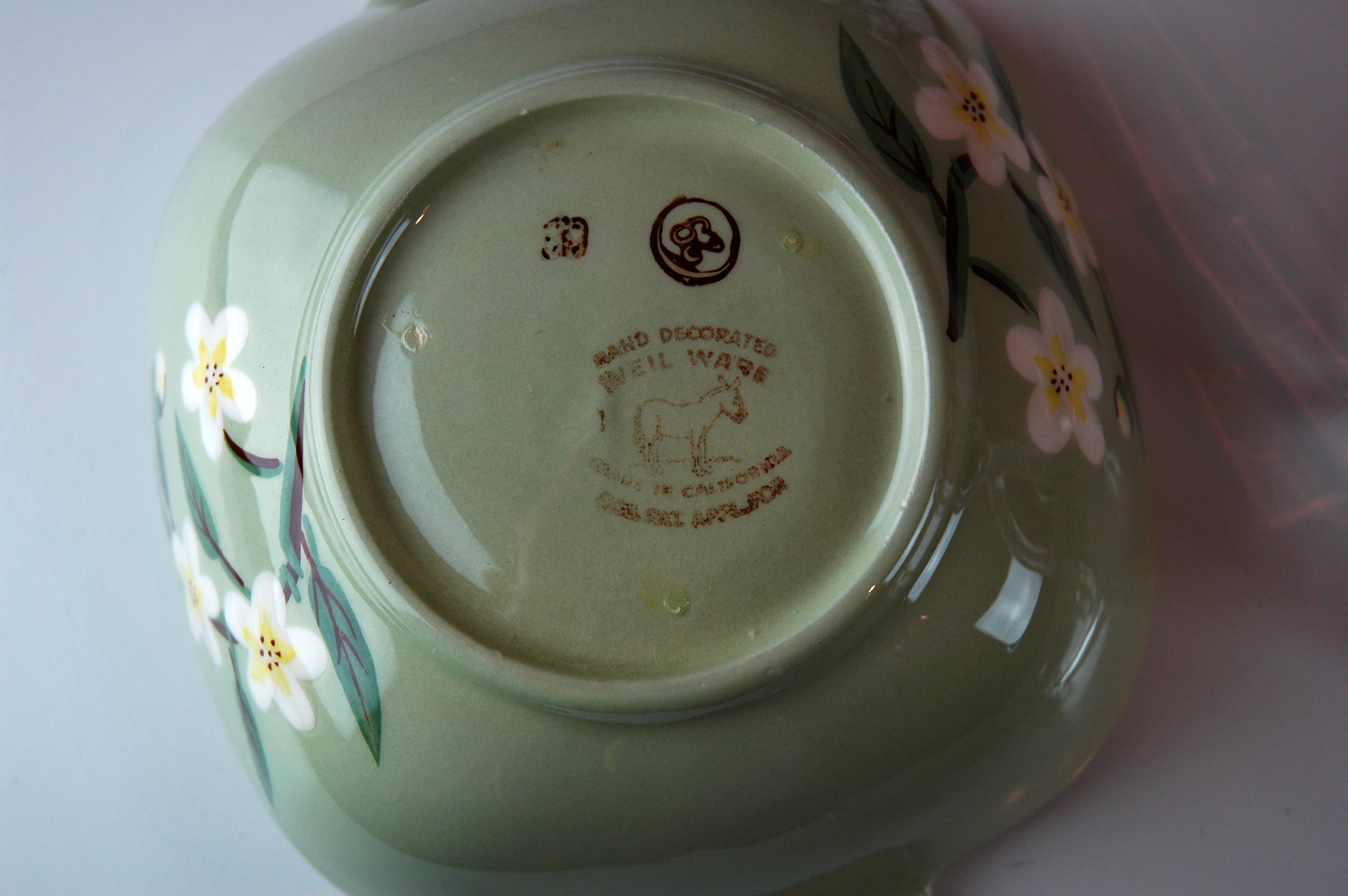 Set of 108 Weil Ware Celadon Dishes in Blossom Pattern with Asian Flair ...