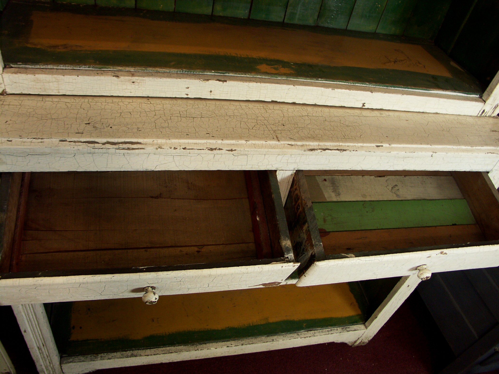 Primitive White Step Back Hutch and Cabinet | Everything But The House