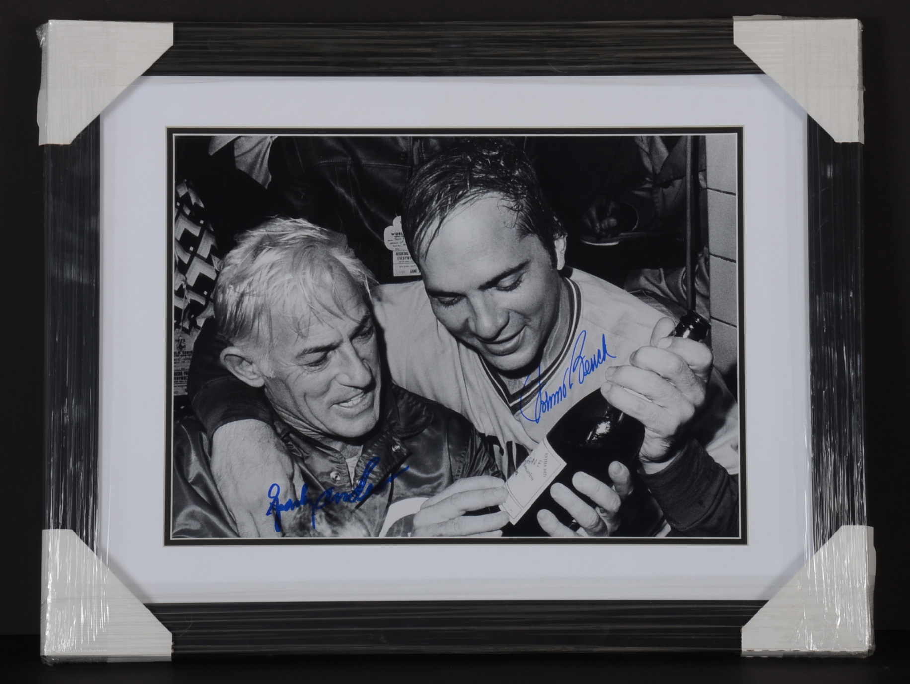 Superb 1975 (HOF) Sparky Anderson & Johnny Bench Cincinnati Reds Signed ...