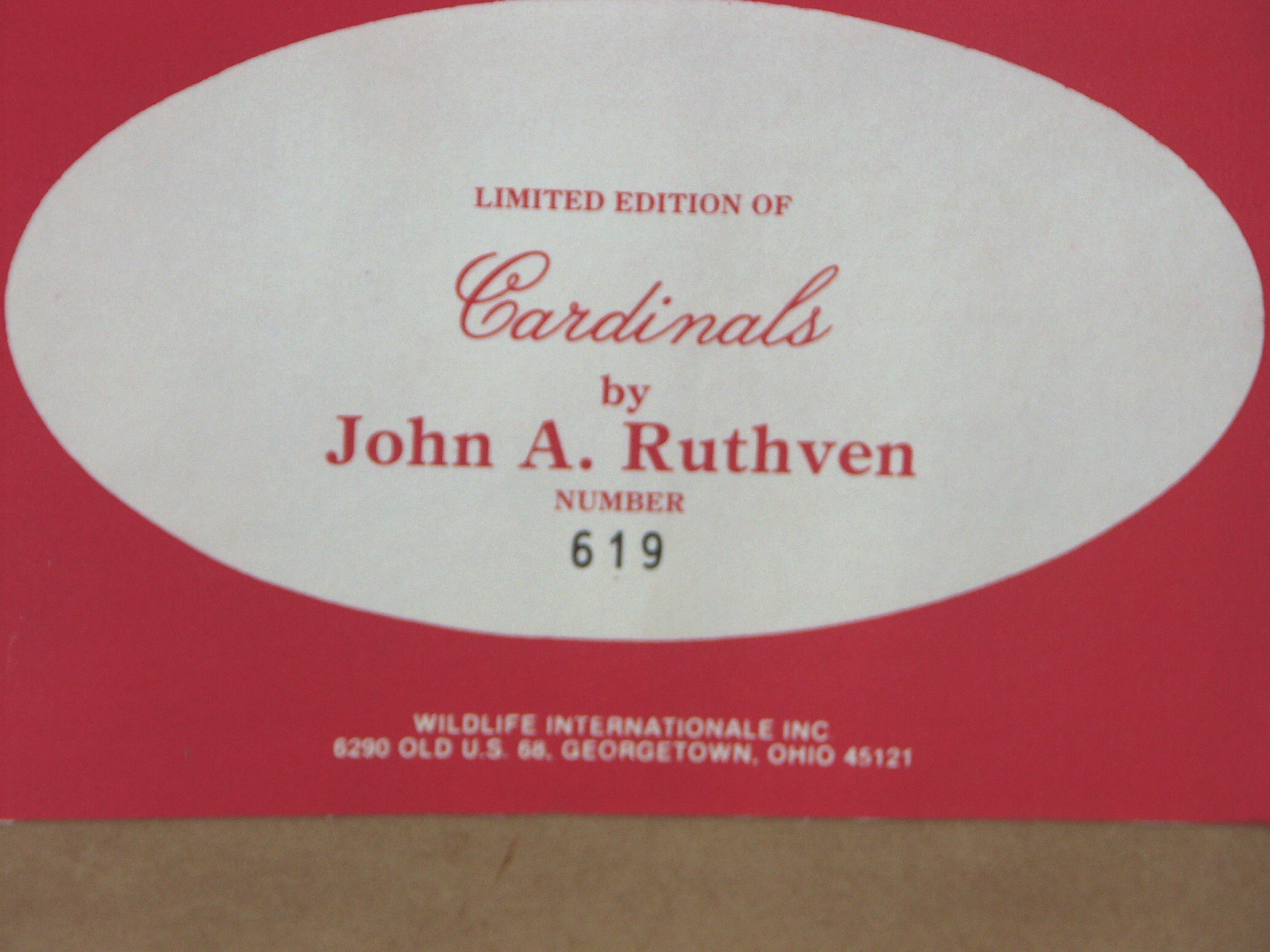 John Ruthven "Cardinals" Signed Print | EBTH