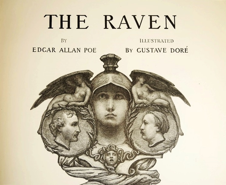 A First Edition "The Raven" by Poe, Illustrated by Gustave Dore, 1884 ...