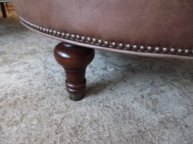 Largo International Tufted Leather Ottoman | EBTH