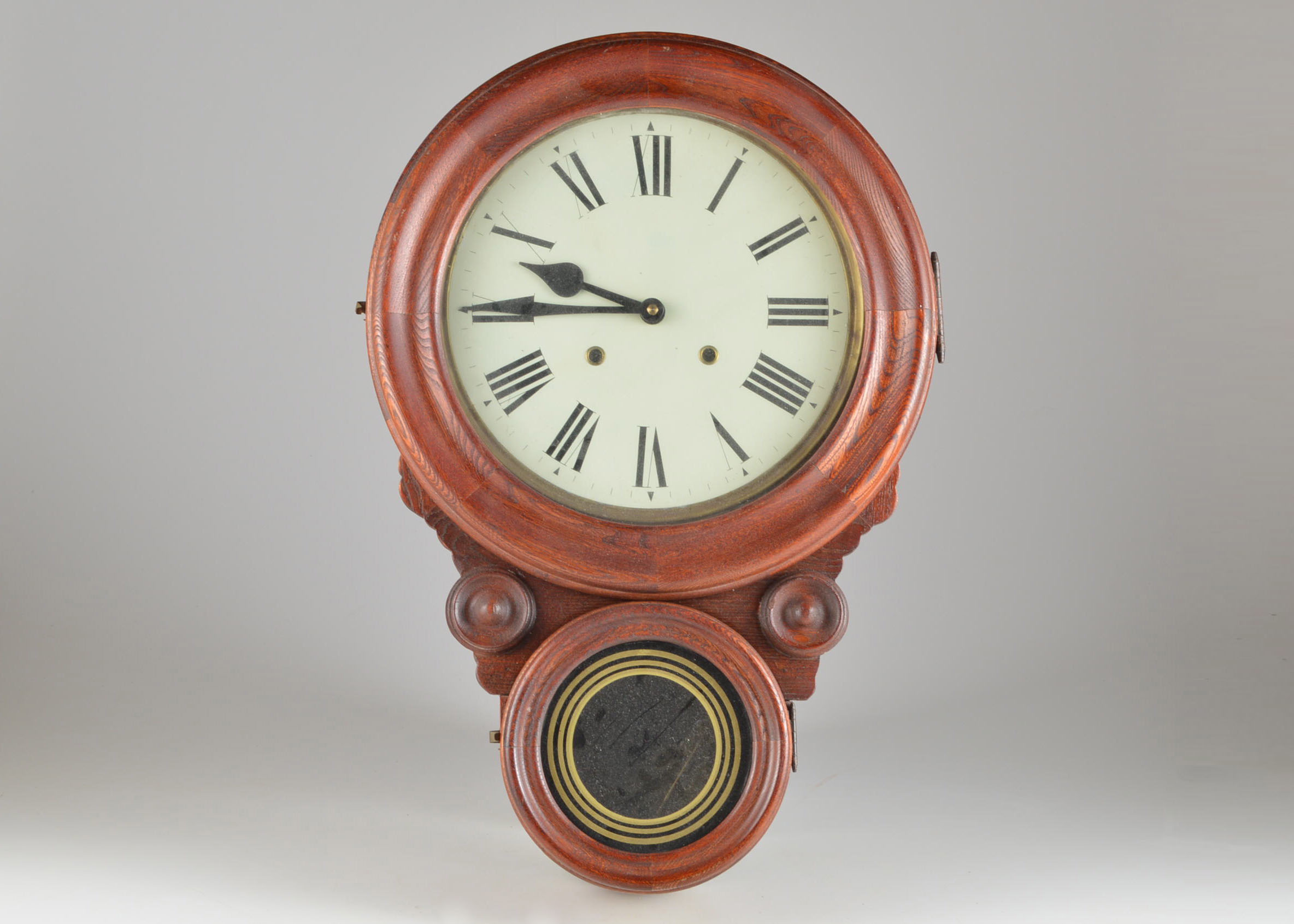 Vintage Round Regulator Style Wall Clock | EBTH