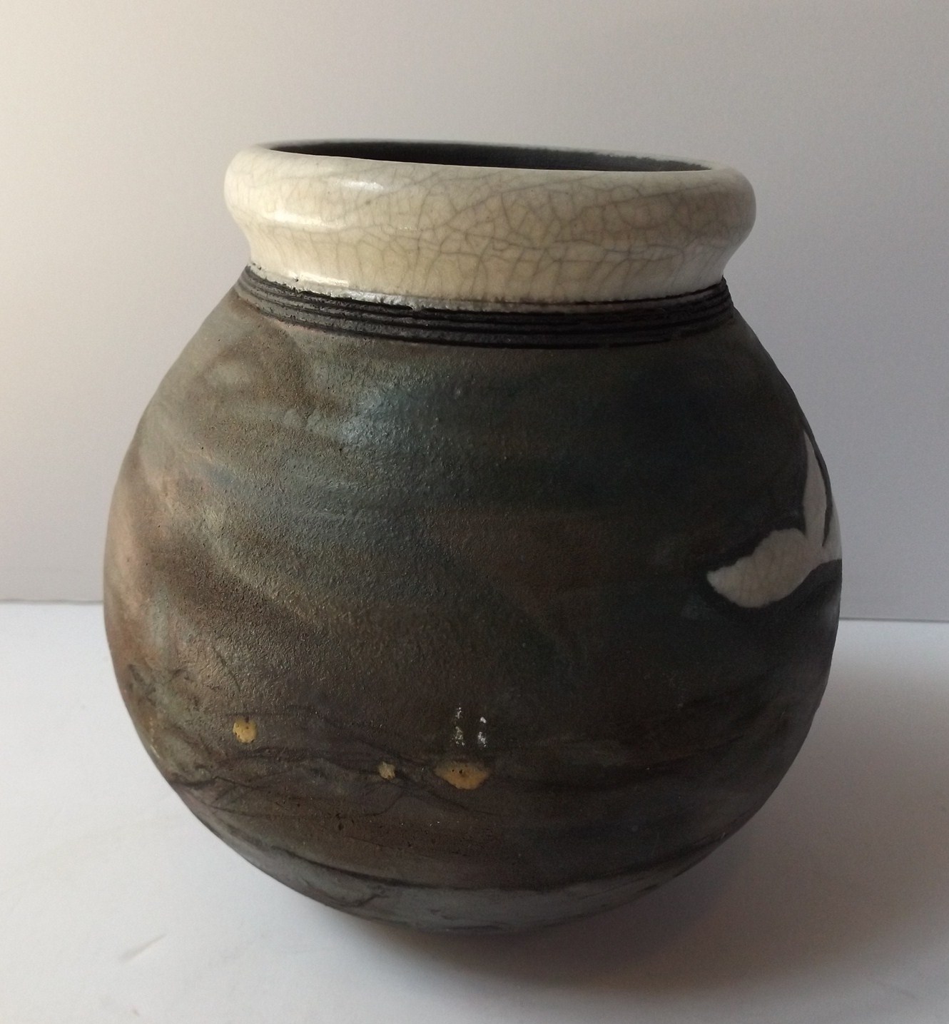 Signed Maui Pottery Vase with Raku Whale | EBTH