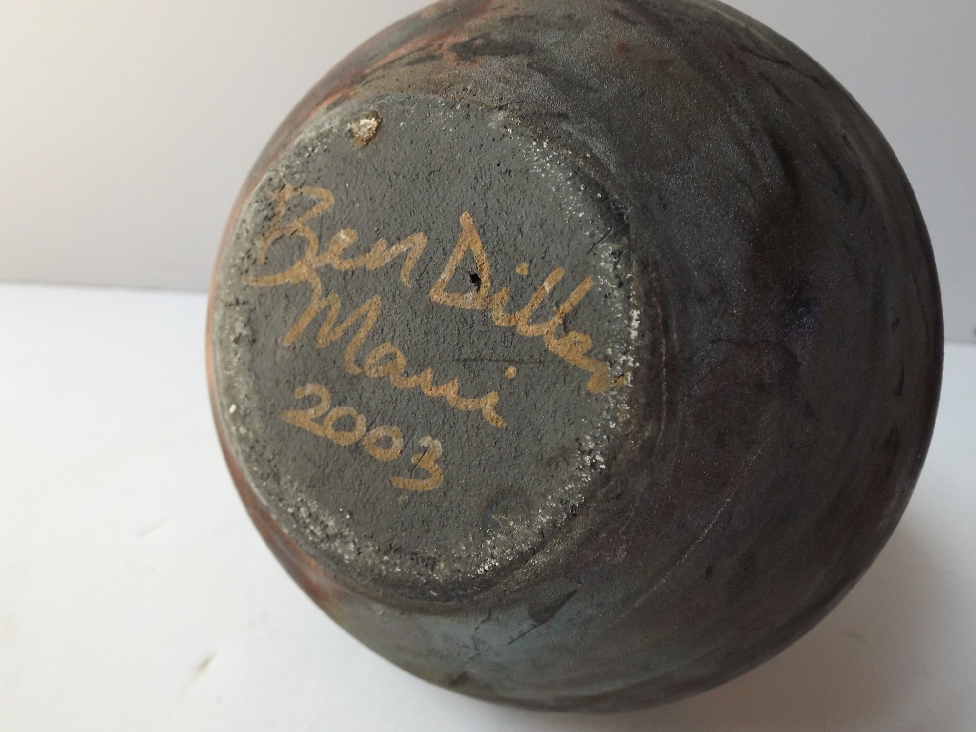 Signed Maui Pottery Vase with Raku Whale | EBTH