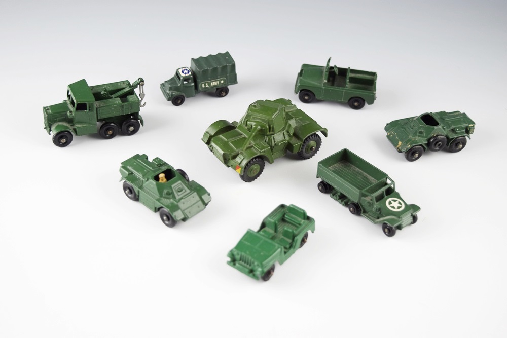 Eight Vintage 1959 Lesney and Dinky Toy Army Vehicles | EBTH