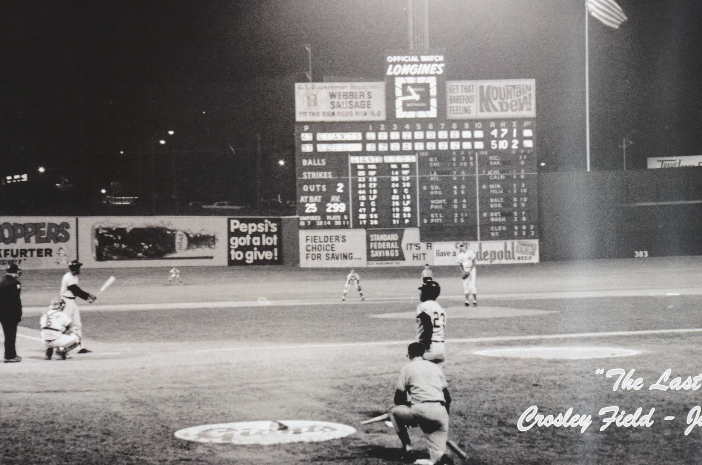 24 x 18 Crosley Field "Last Pitch" Photo | EBTH