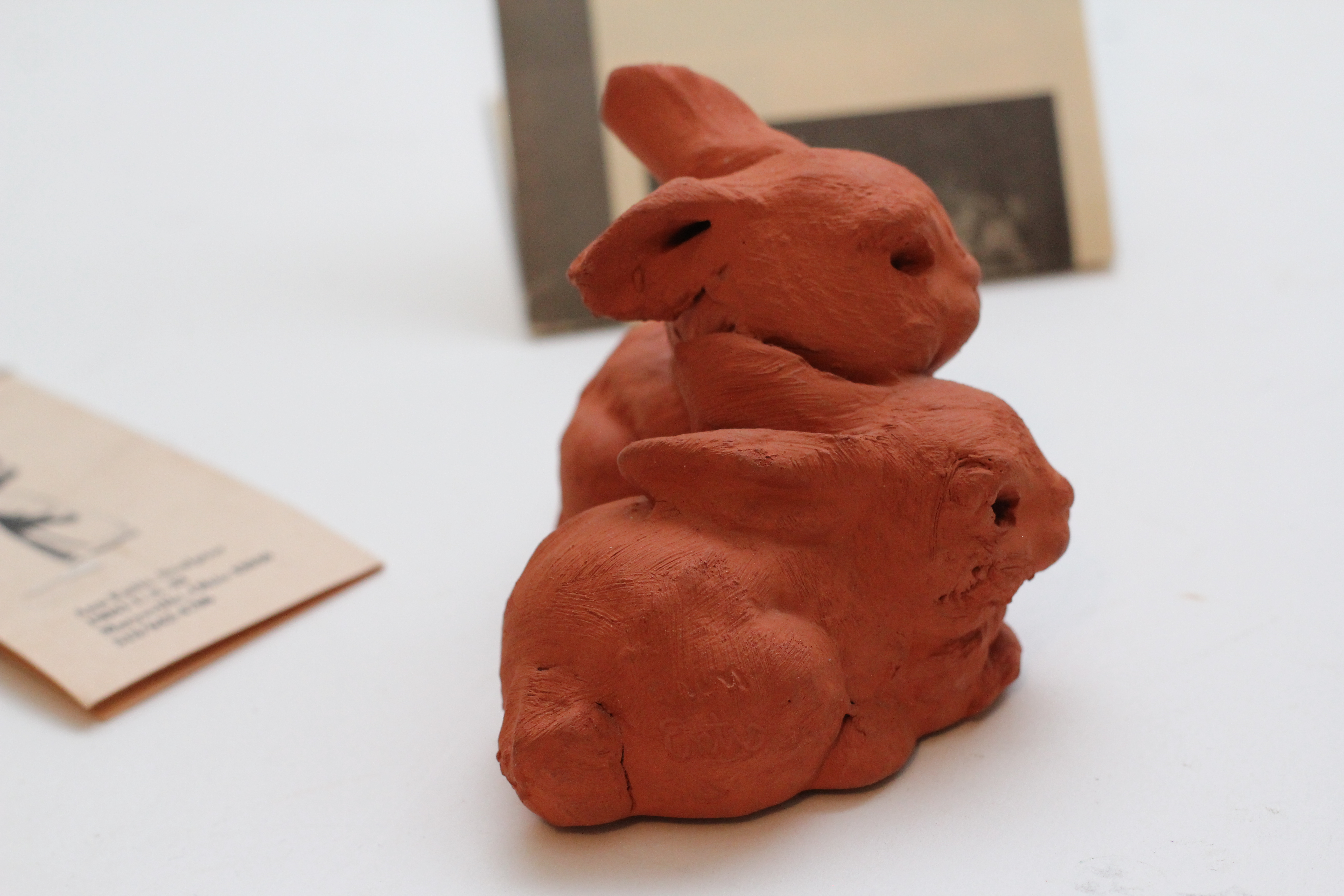 Ann Entis Terra Cotta Sculpture and Wood Carved Woman Figurine | EBTH