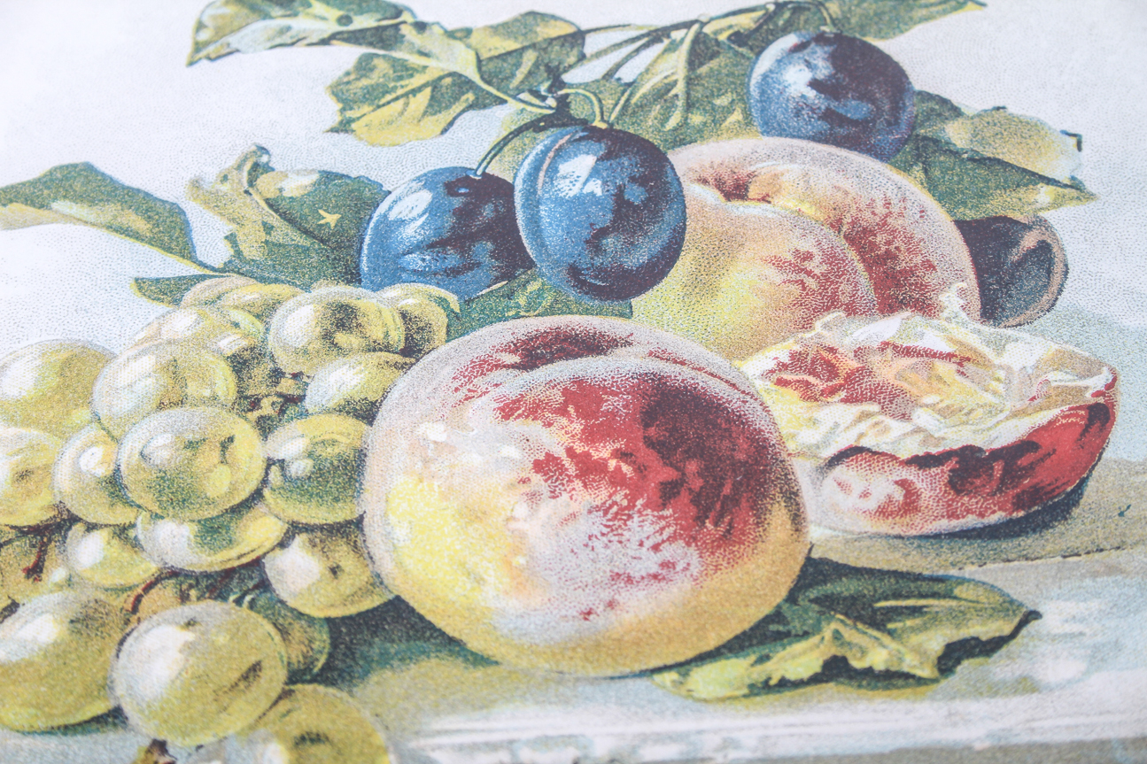 Colorful Fruit Still Life with Green Matting and Gold Frame | EBTH