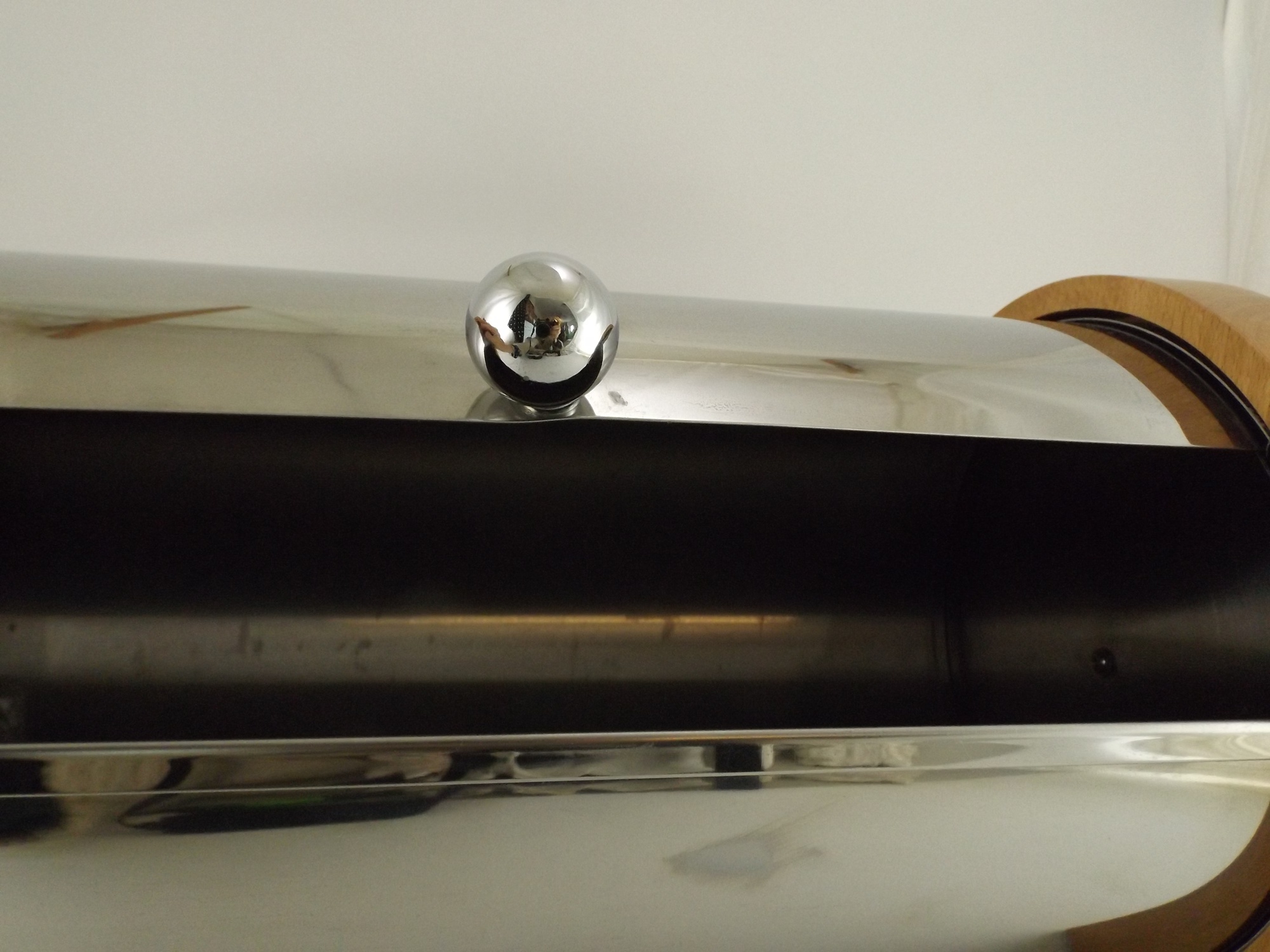 Frontgate Italian Stainless and Wood Bread Box | EBTH