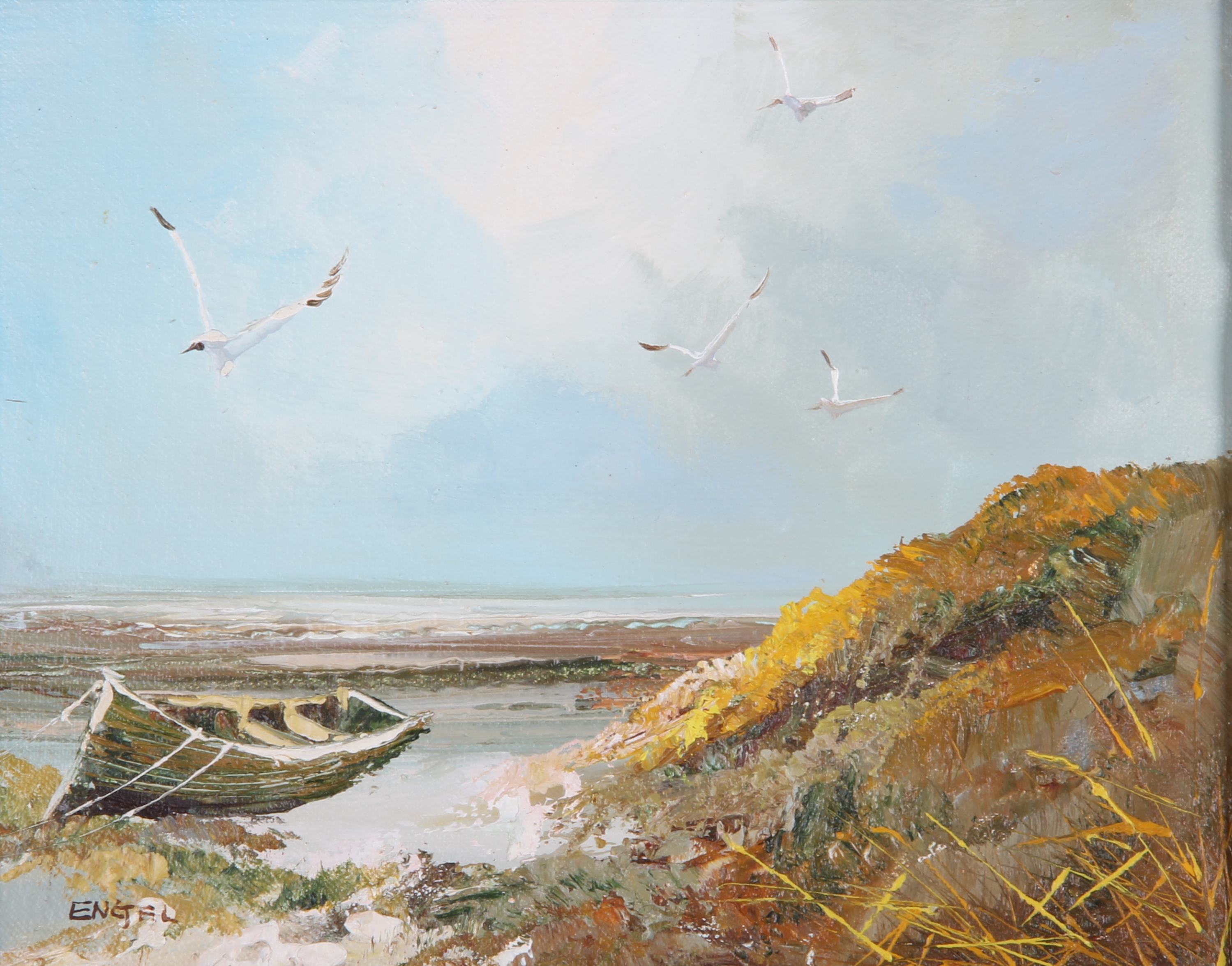 Original Engel Oil on Board Seascape | EBTH