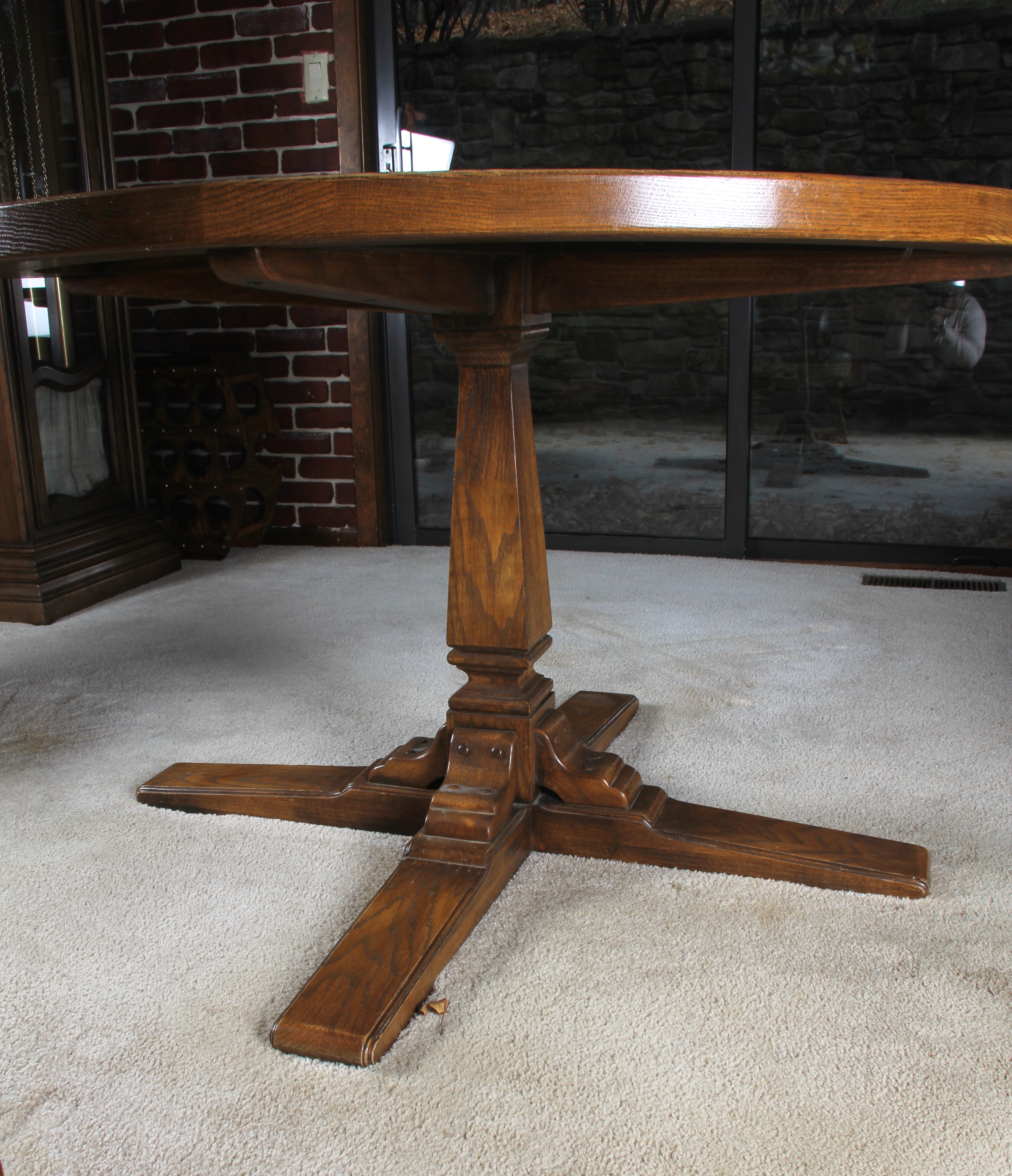 Romweber Viking Oak Table and Barrel Chairs | EBTH