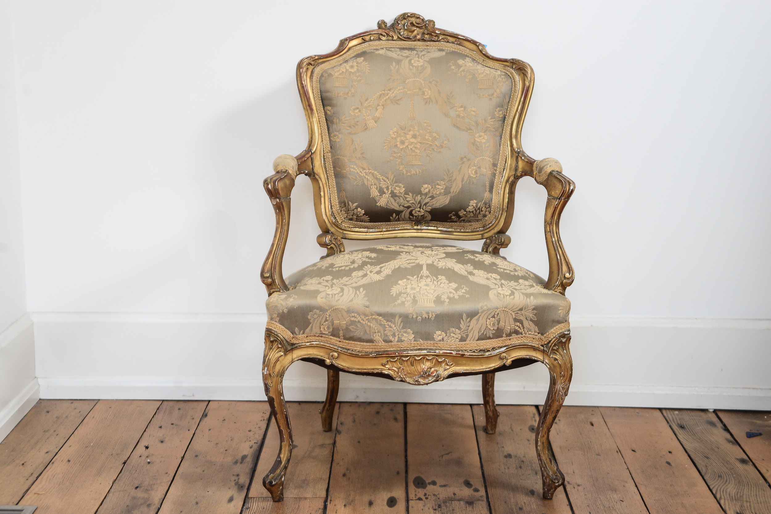 Ornate Antique French Parlor Chair | Everything But The House