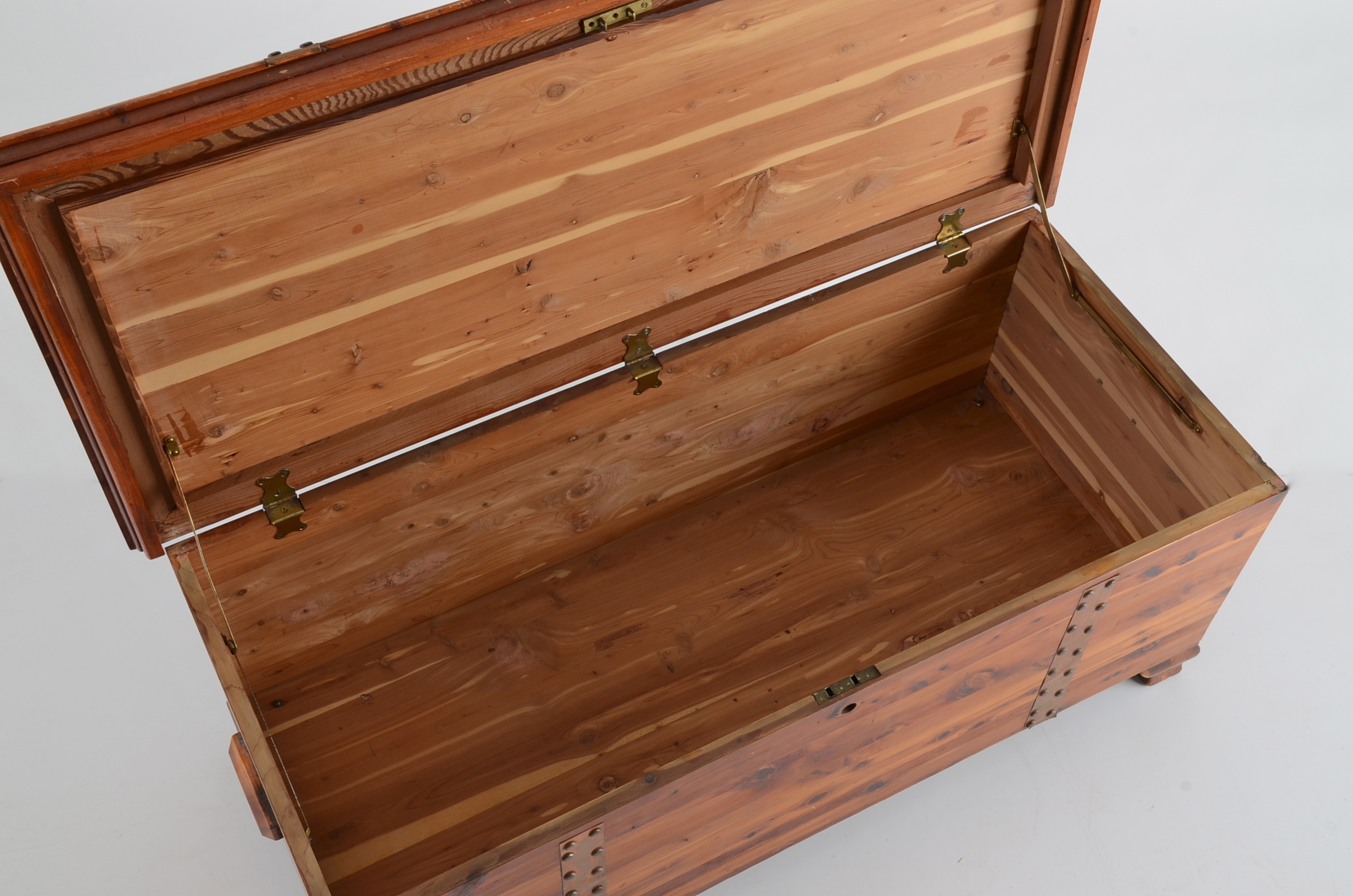 Vintage Cedar Chest with Metal Bands | EBTH