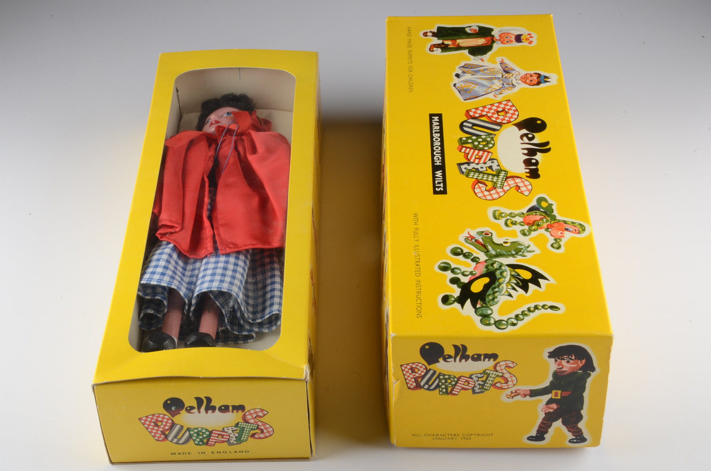 Vintage Little Red Riding Hood and Wolf Pelham Puppets | EBTH