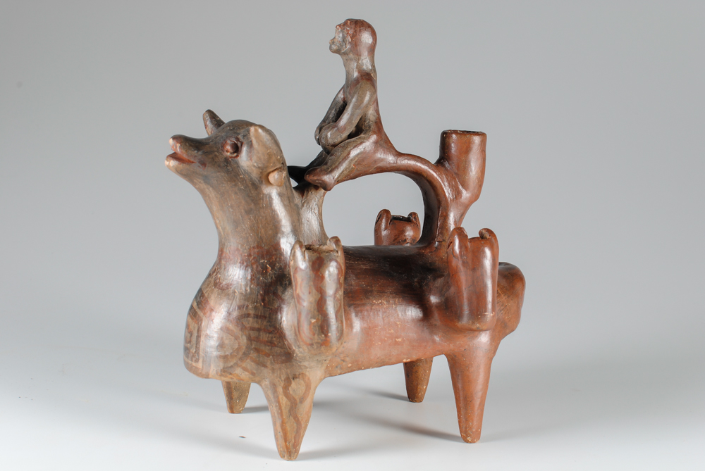 Mexican Folk Art Pottery Candle Holder and Various Decor Items | EBTH