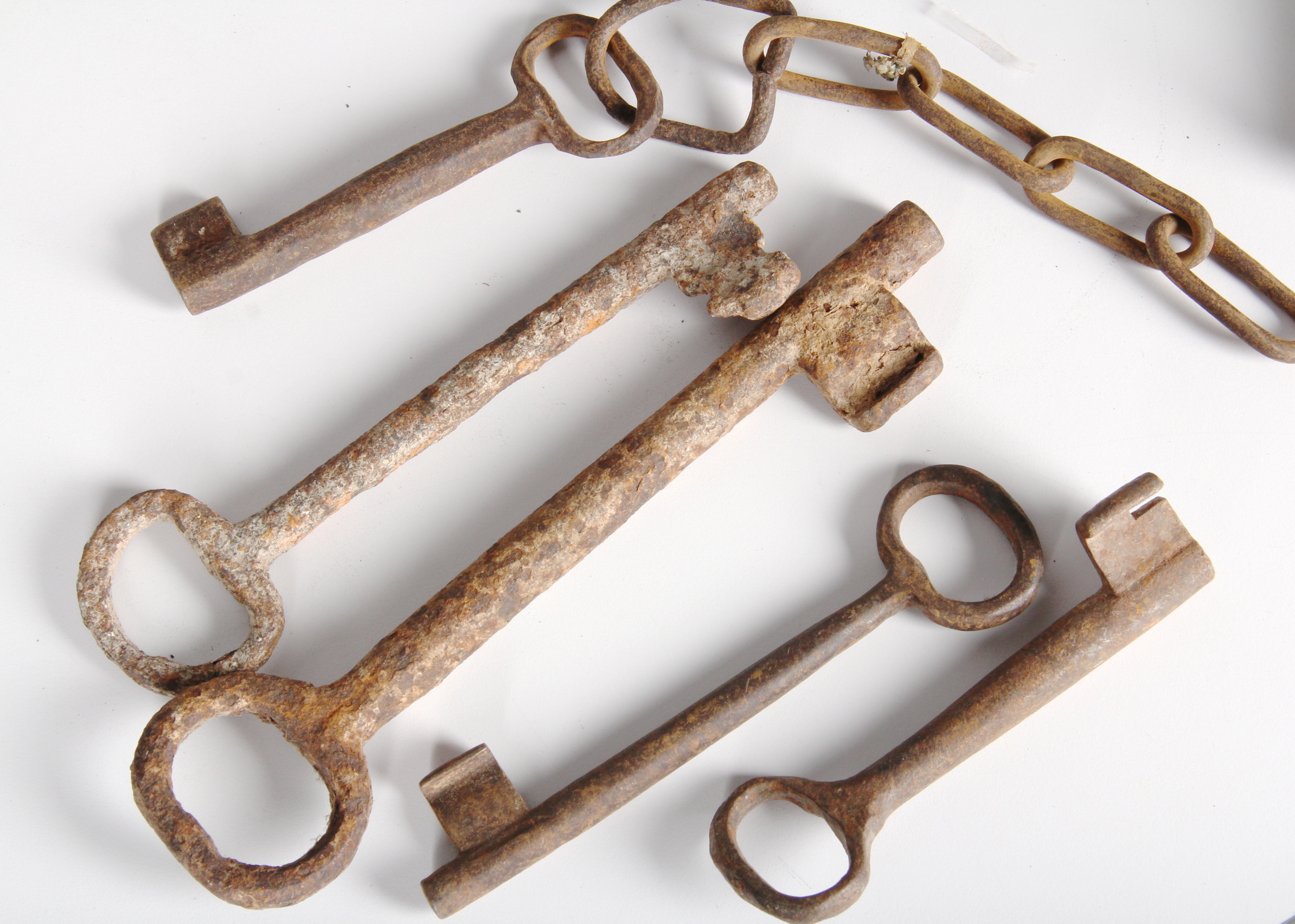 Antique Iron Skeleton Keys and N&W Railroad Lock | EBTH