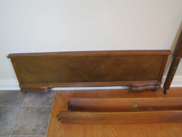 1920s Deco Waterfall Double Bed Frame | Everything But The House