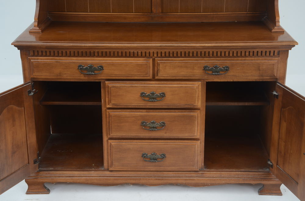 Cherry Sideboard with China Hutch | EBTH