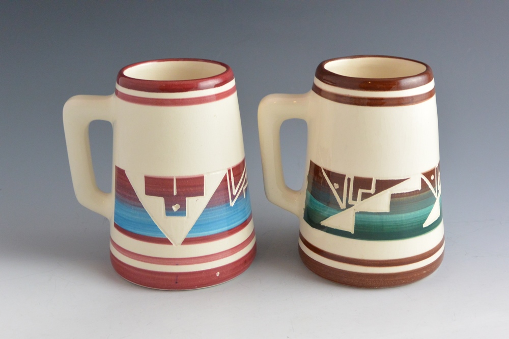 Ute Mountain Tribe Indian Pottery Mugs Signed E. Root | EBTH