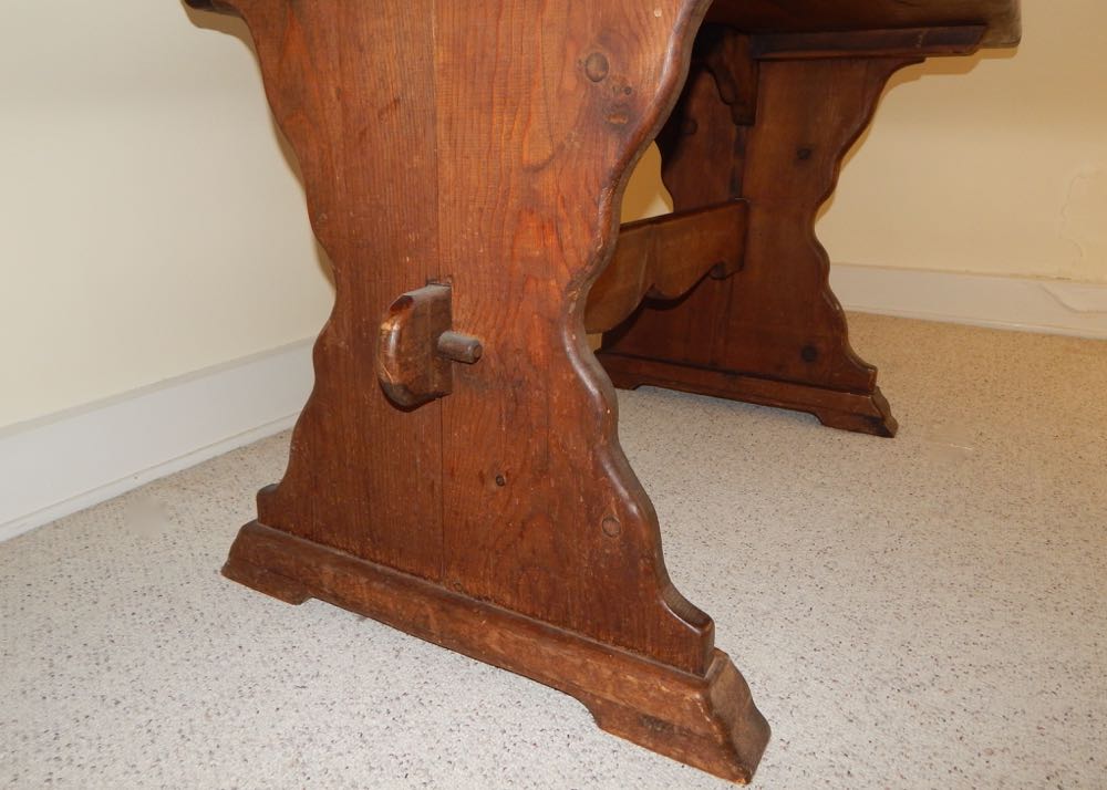Antique Pine Trestle Table | EBTH