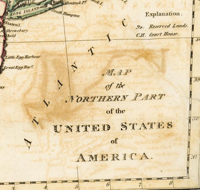 Original 1798 Map of the Northern United States | EBTH