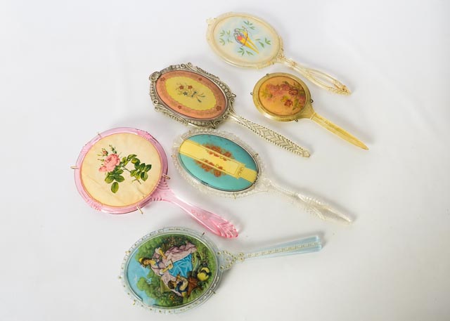 Six Vintage Hand Mirrors with Plastic Handles | EBTH