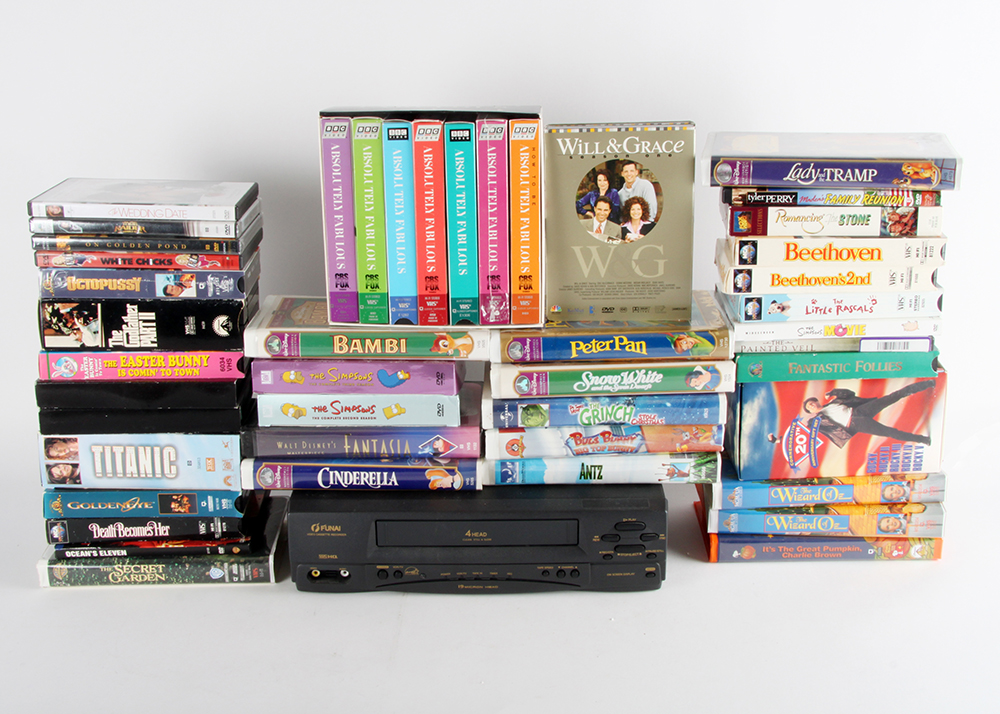Collection of VHS Tapes and DVDs | EBTH