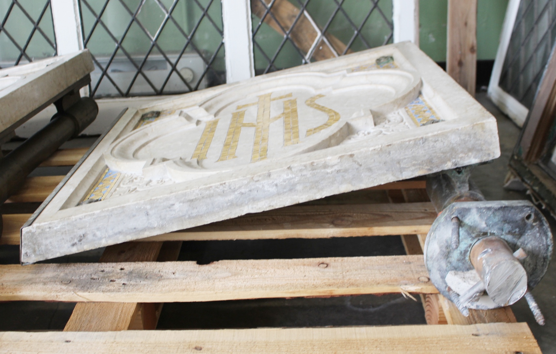 Marble Communion Rail Gate, with Mosaic Details | EBTH