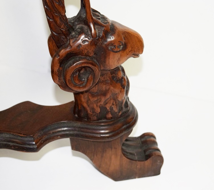 Victorian Octagonal Lamp Table with Superbly Carved Crane Legs | EBTH