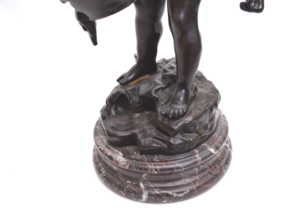 Auguste Moreau Reproduction Sculpture on Marble Stand | EBTH