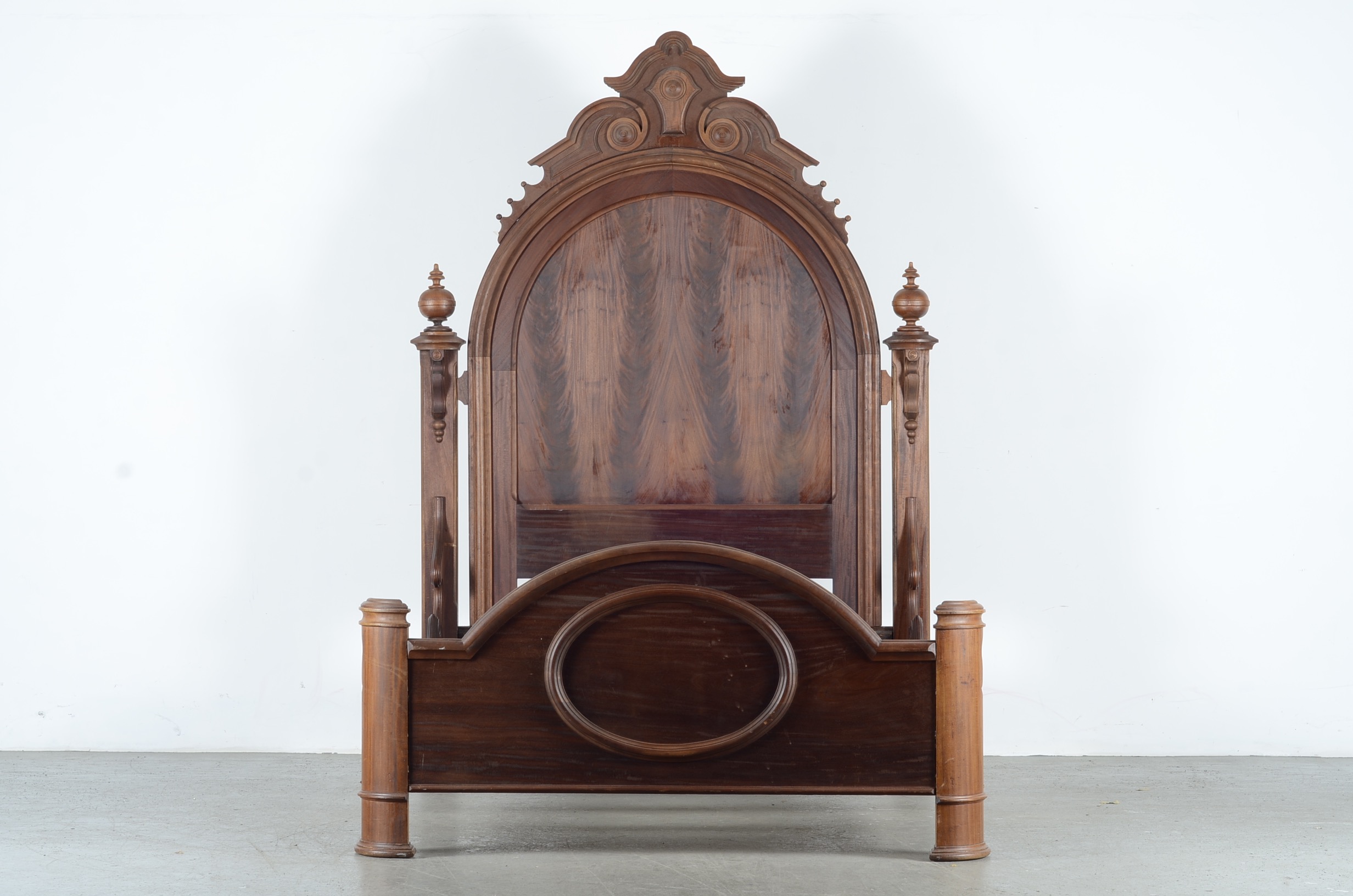 Antique Three-Quarter Sized Walnut Bed | EBTH