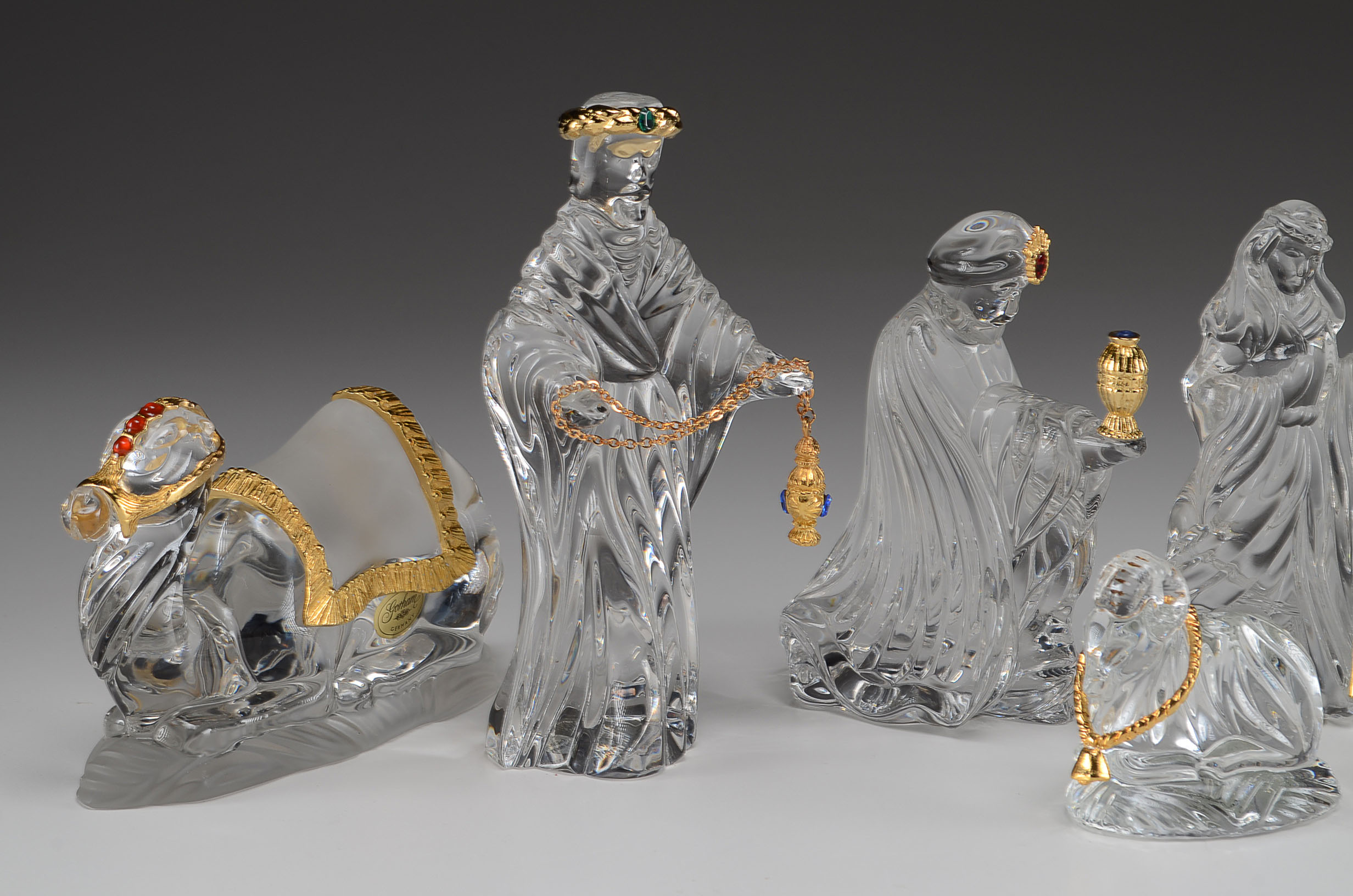 Lead Crystal Figurine Nativity Group From Gorham | EBTH
