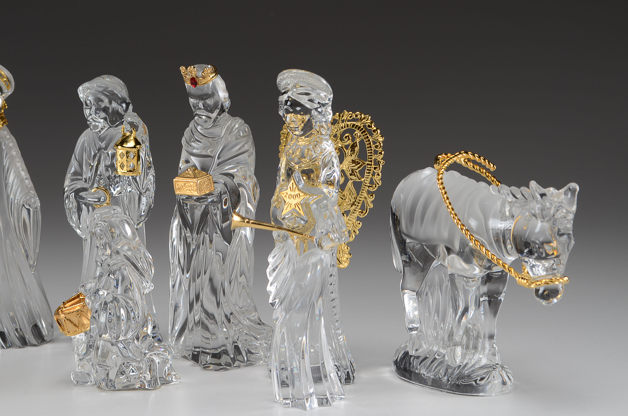 Lead Crystal Figurine Nativity Group From Gorham | EBTH
