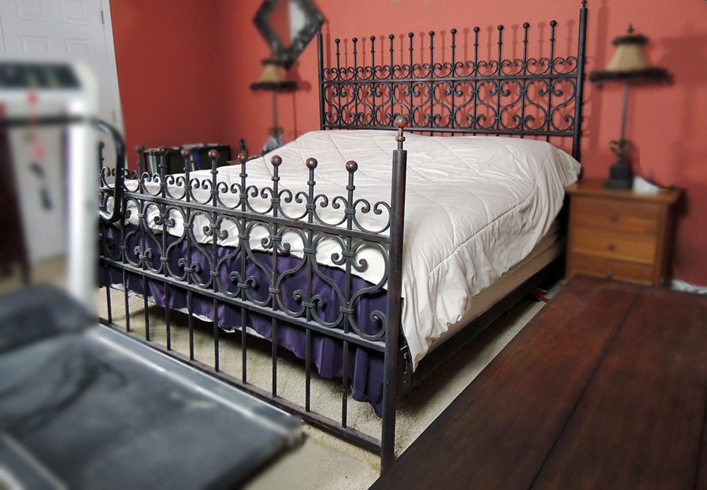 Arhaus King Size Wrought Iron Bed EBTH