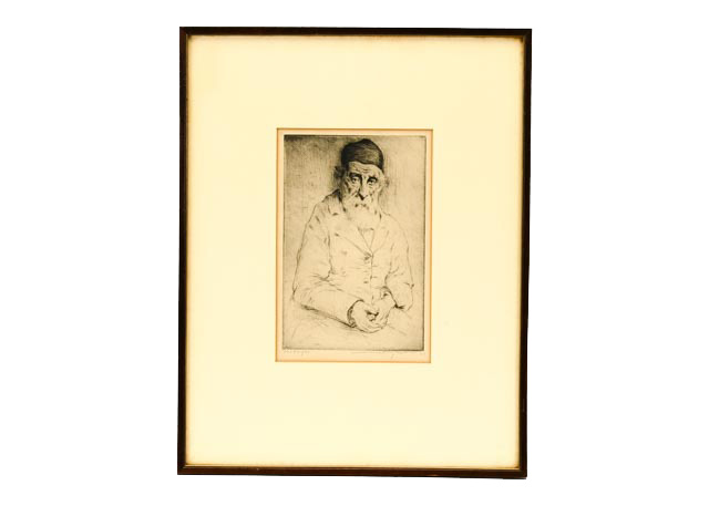 Original Moses Hyman Etching "The Sage" | EBTH