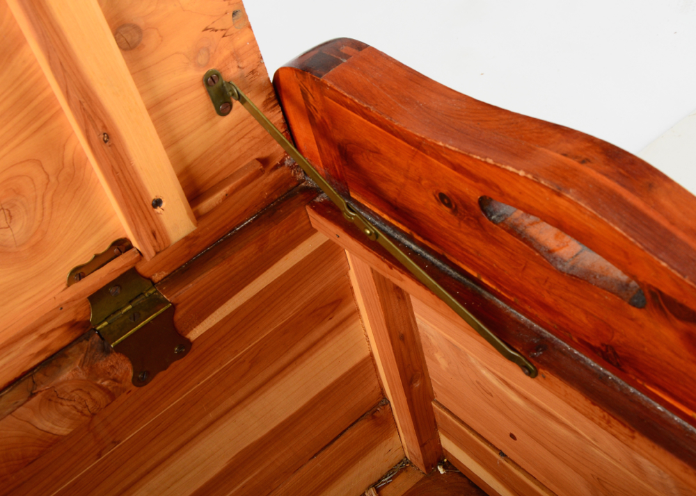 Artisan-Made Cedar Bench Chest | EBTH