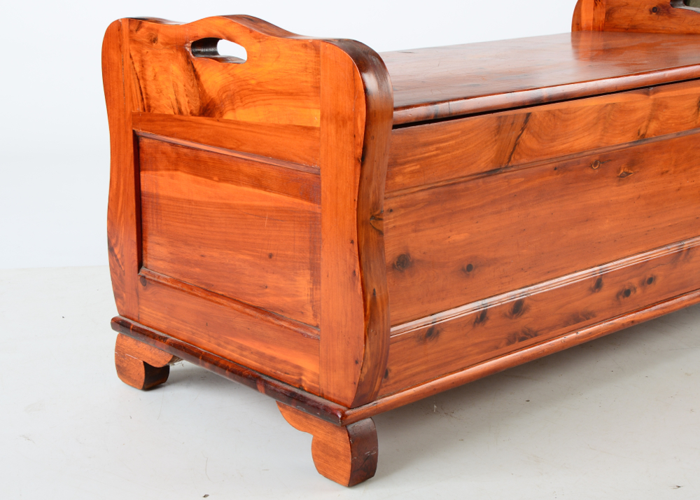Artisan-Made Cedar Bench Chest | EBTH