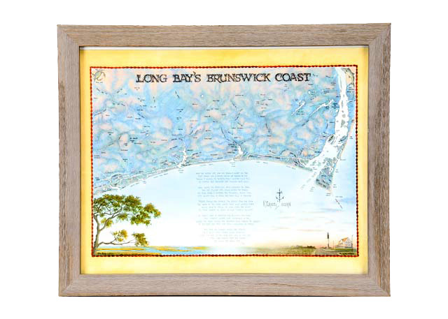 Offset Lithograph of Terry Moore Map of Long Bay | EBTH