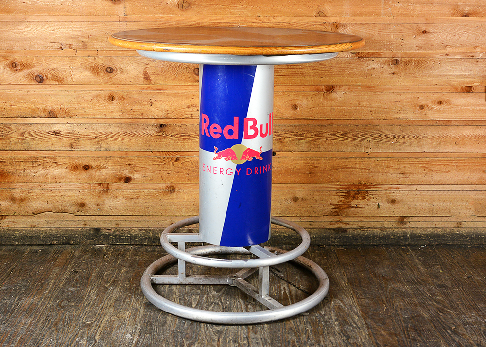 Round Red Bull Bar Table and Stools | EBTH