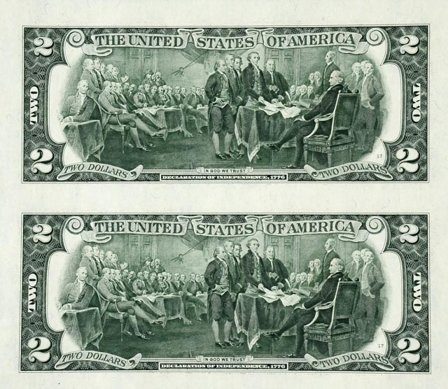 U.S. Mint Uncut Two Dollar Bill Sheet | Everything But The House