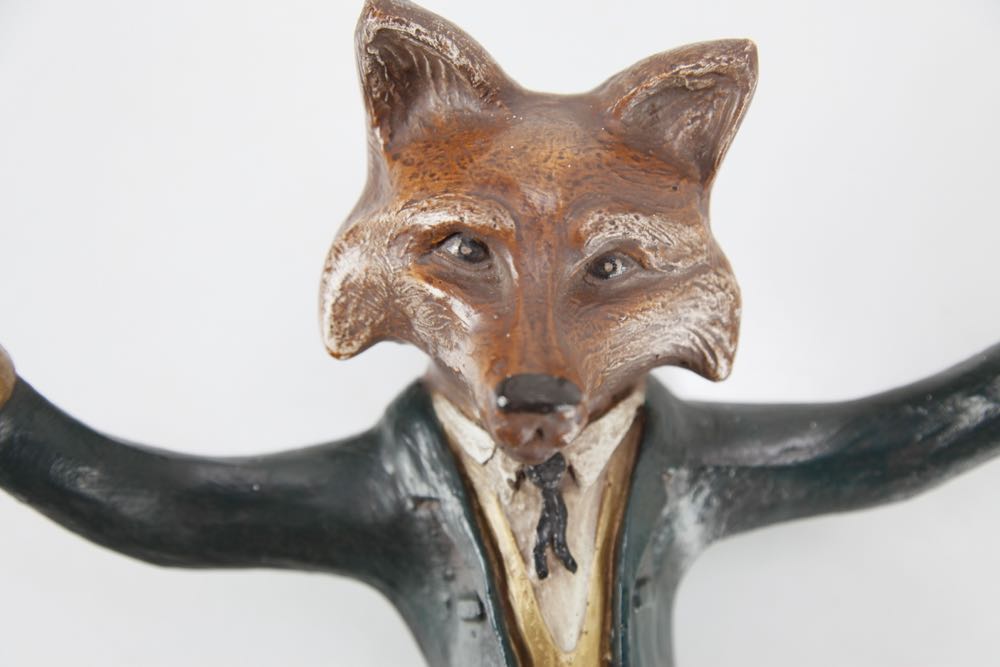 Carved Fox Light Fixture | EBTH