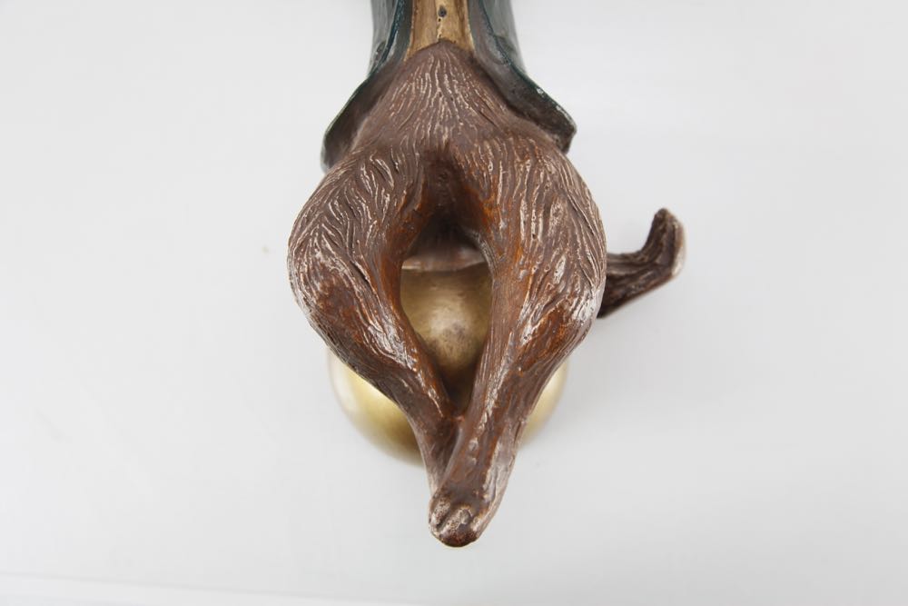 Carved Fox Light Fixture | EBTH