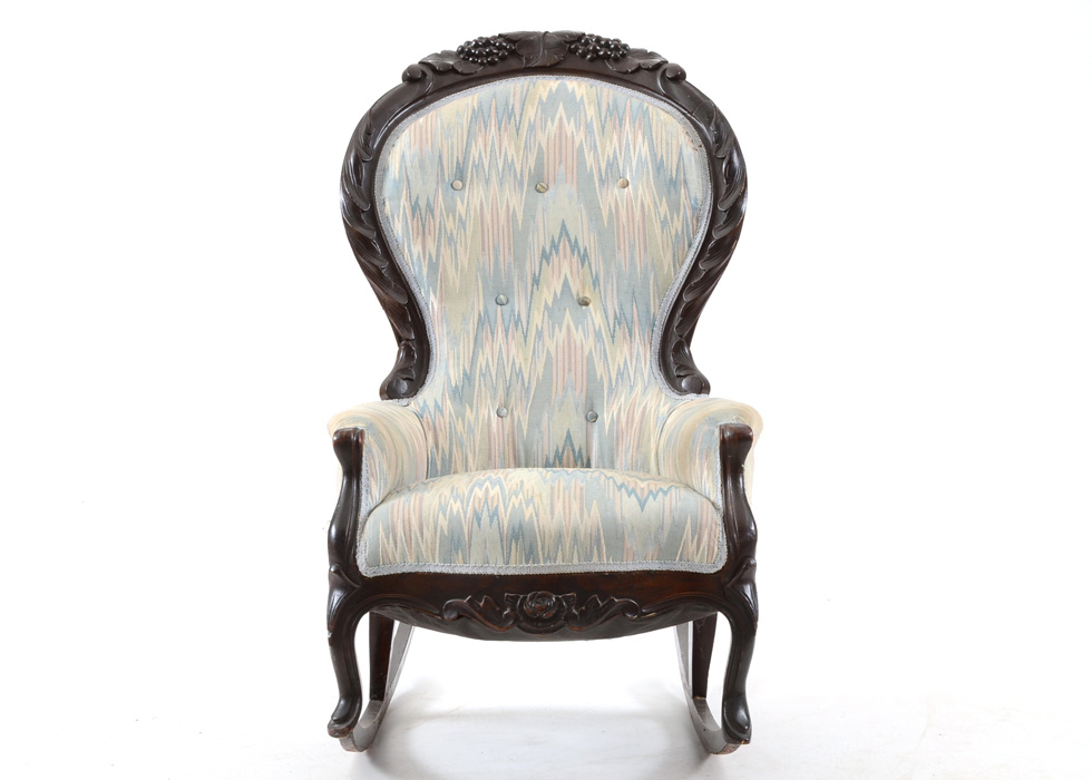 1860 Victorian Lady's Slipper Rocking Chair | EBTH