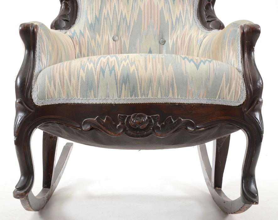 1860 Victorian Lady's Slipper Rocking Chair | EBTH